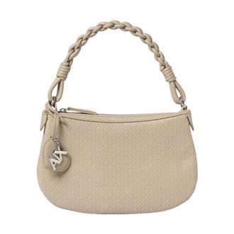 Emporio Armani A Spalla Mini Logo Ciondolo Cuore Logo All Over - - Bags - Damen - Beige - ONE SIZE