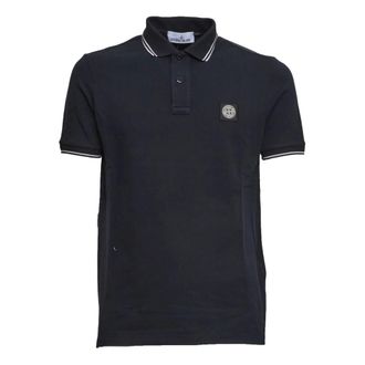 Stone Island Homme, Tops, Bleu, Taille: XL Polo &agrave; manches courtes