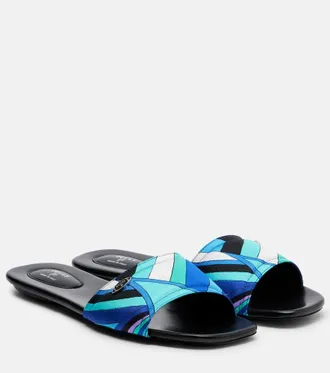 Pucci Mules Yummy Iride en soie &agrave; imprim&eacute;