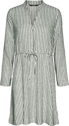 Vero Moda Damen Vmberta Pia Short Dress JRS Ga Minikleid, Snow White/Stripes:Laurel Wreath, L EU