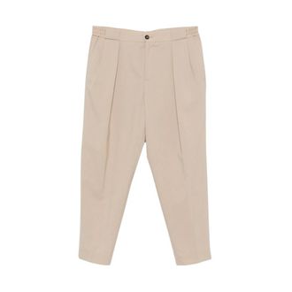 Manuel Ritz Cropped Hose mit Faltenlegung - - Trousers - Herren - Beige - M
