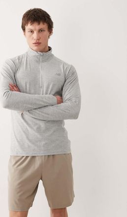 New Balance Sweat teint&eacute; par sections &agrave; col zipp&eacute; - Vert