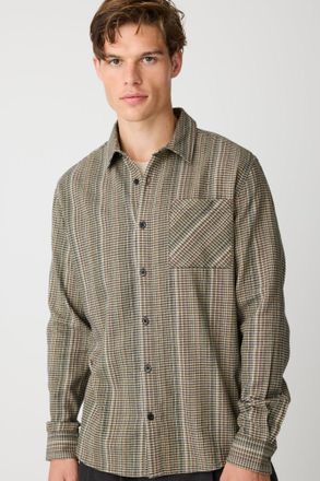 Knowledge Cotton Apparel Herren vegan Hemd Dune Regular Karo Mehrfarbig Kariert