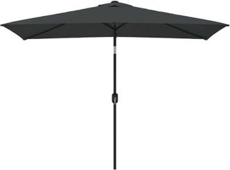 vidaXL Parasol dExtérieur avec Mât en Métal, Pare-soleil de Patio, Abri de Soleil, Parasol de Plage Jardin Terrasse Balcon, 300x200 cm Anthracite