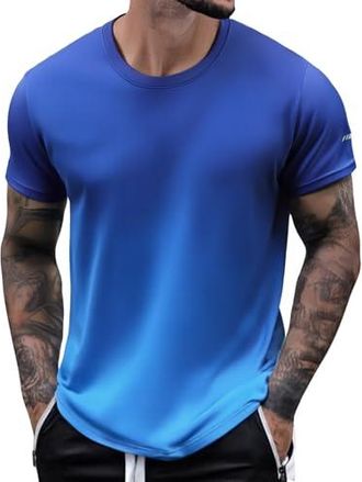 Generic T-shirt respirant en soie glac&eacute;e pour homme, BU1, XXL