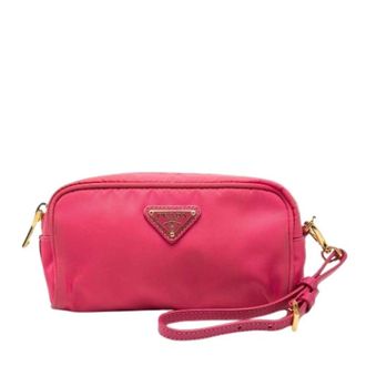 Prada Pre-owned Sac Pochette en Nylon - Femme - Pre-owned - Rose - Taille: ONE Size