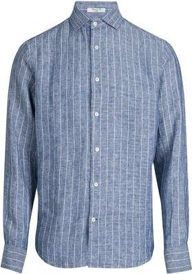 GANT Chemise droite &agrave; rayures en lin