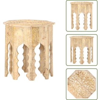 vidaXL The Living Store Beistelltisch &Oslash;48 cm Massivholz Mango - Holzbeistelltisch
