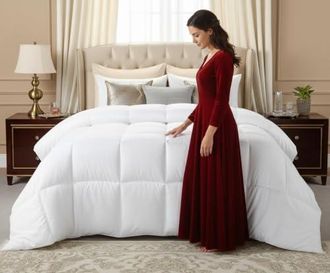 Casabella Couette Double 13,5 tog - Qualit&eacute; sup&eacute;rieure - pour Un Confort Tout au Long de lann&eacute;e - Housse Douce au Toucher hypoallerg&eacute;nique - Lavable en Machine 