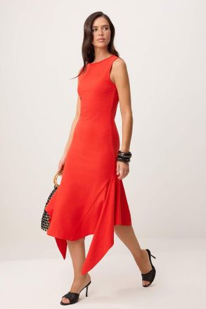 Trendyol Maxikleid in A-Linie, &auml;rmellos - Rot