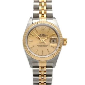 Rolex Montre Pre-owned Datejust en acier inoxydable et or jaune 69173 - Femme - Pre-owned - Jaune - Taille: ONE Size
