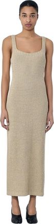 Khaite Femme, Robes, Beige, Taille: 38 FR Lex Robe Maxi en Maille C&ocirc;te