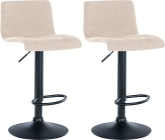 Clp 2er Set Barhocker Branford creme Stoff