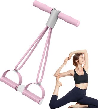 Generico Pedal Leader Resistance Band - Stretch-B&auml;nder | Werkzeug mit 4 R&ouml;hren f&uuml;r fehlendes Beintraining, Heim&uuml;bungen, Dehn&uuml;bungen, Muskelst&auml;rkung