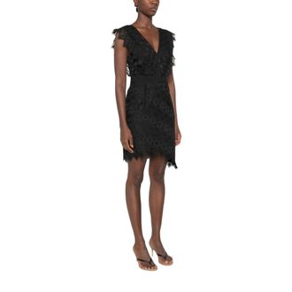 Simona Corsellini 0003 Abito Corto Pizzo - - Dresses - Damen - Schwarzk - XS
