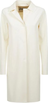 Herno Femme, Manteaux, Beige, Taille: 44 FR Manteau en jersey technique &agrave; un bouton