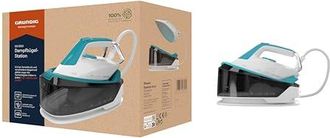 Grundig SIS 6550 Dampfbügelstation, 2400 W, 6,5 bar, 110 g/min Dampf & 360 g/min Extra-Dampfstoß, Keramiksohle, Selbstreinigung & 1,2 L Wassertank, schnellauf