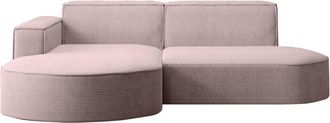 KAISER Ecksofa Designer modena studio stoff Dicker cord Poso Rosa Links
