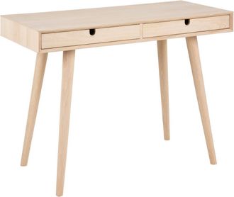 AC Design Furniture Lena Schreibtisch, B: 100 x T: 45 x H: 74 cm, Natur, Massiv/Furnier Eiche, 1 Stk