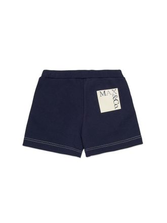 Max & Co. Logo Cotton Shorts - Blue
