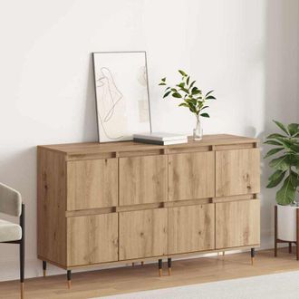 vidaXL Vidaxl - Buffets 2 pcs ch&ecirc;ne artisanal 120 x 35 x 70 cm