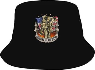 Generic Imprimé Chapeau de Pêcheur des vétérans américains senlacent Entre Amis Chapeaux de Soleil de Plage Unisex Bonnet de Soleil pour Adultes Été pêche
