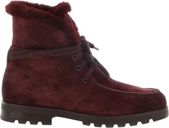 Santoni Hadeel Wildleder Stiefeletten - - Shoes - Damen - Rot - 38 EU
