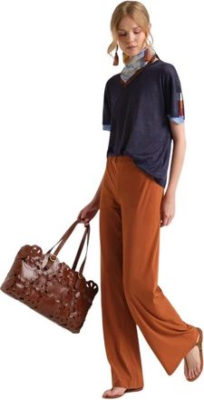 Maliparmi Maliparmi, Femme, Pantalons, Brun, Taille: 36 FR Soft Jersey Pantalons