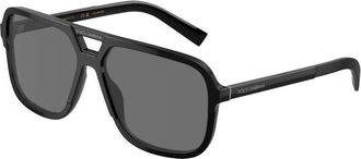 Dolce & Gabbana Homme, Accessoires, Noir, Taille: 61 MM Dg4354 Square Lunettes de soleil