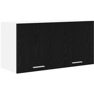 vidaXL Armoire suspendue avec stockage Riga Ch&ecirc;ne noir 80 x 31 x 40 cm vidaXL