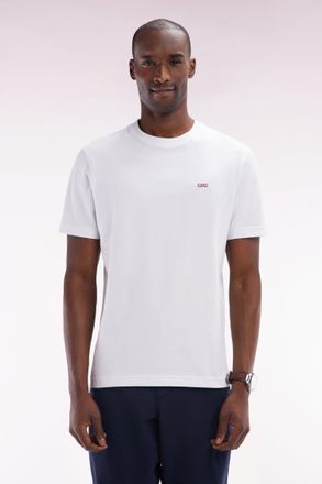 Eden Park T-shirt En Coton Blanc S&eacute;rigraphi&eacute; Coupe Droite
