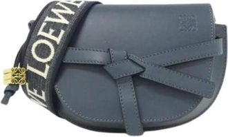 Loewe Pre-owned Sac bandouli&egrave;re Gate Dual en cuir - Femme - Pre-owned - Bleu - Taille: ONE Size