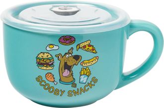 Silver Buffalo Scooby Doo Scooby Snacks Keramik-Suppentasse mit bel&uuml;ftetem Kunststoffdeckel, 680 ml