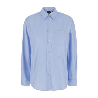 Pinko Corea Popeline Hemd - - Blouses & Shirts - Damen - Blau - 2XL