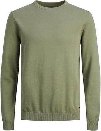 Jack & Jones Jjebasic Pull &agrave; col rond en tricot pour homme, Vert, XL