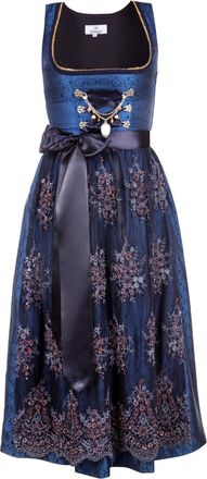 Edelnice Trachtenmode Exklusives Designer Dirndl lang Josepha inkl. Spitzen Dirndlsch&uuml;rze und Charivari Gr. 32-56 (36)