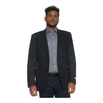 Canali Karierte Wolle Seide Kaschmir Jacke - - Jackets - Herren - Grau - L