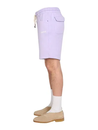 Mouty Logo Embroidery Bermuda Shorts - Lilac