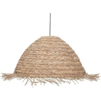 Atmosphera Suspension luminaire en roseau et fer Sea View - Beige - Diam&egrave;tre 56 cm - Mod&egrave;le Seav D56 - Livraison gratuite