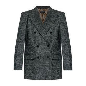 Dolce & Gabbana Herringbone Blazer - - Jackets - Damen - Grau - S