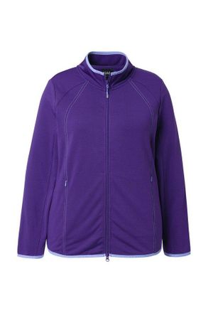 Ulla Popken Sweatjacke Funktions-Sweatjacke Stehkragen Langarm recycelt