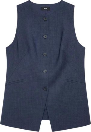 HUGO BOSS Weste in schmaler Passform - - Jackets - Damen - Blau - XL