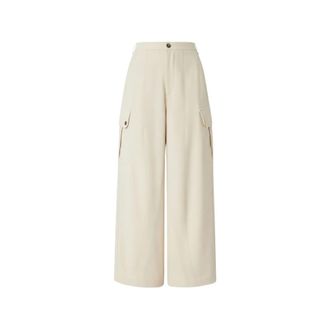 Pinko Flie&szlig;ende Baumwollhose - - Trousers - Damen - Beige - L