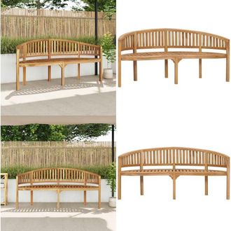 vidaXL Vidaxl - Bananenbank 180 cm Massivholz Teak - Bananenbank - Gartenbank - Teakholz - Outdoor Furniture - Indoor Furniture - Home & Living