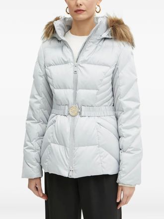 Guess Co doudoune à col orné de fourrure - Gris