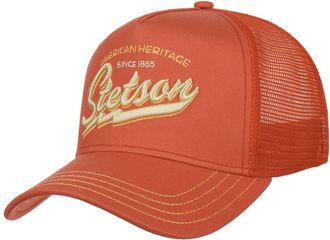 Stetson Since 1865 Trucker Cap Meshcap Herren Sommer Winter Baumwolle verstellbar Koralle One Size Small