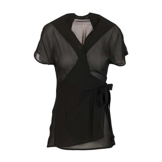 Rick Owens Seiden-Wickeloberteil - - Blouses & Shirts - Damen - Schwarzk - XS