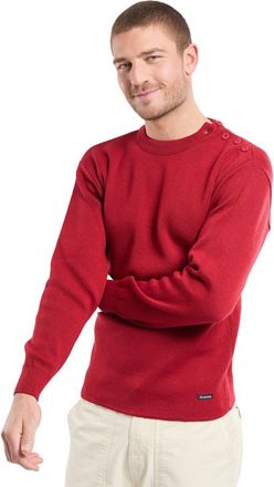 Armor Lux Herren Unifarbener Matrosenpullover Fouesnant Aus Wolle Pullover, Rot (Q99 Piment), XXL EU