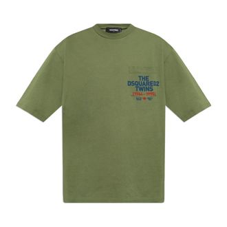 Dsquared2 Homme, Tops, Vert, Taille: XL T-shirt avec Poche