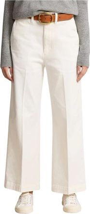 Polo Ralph Lauren Femme, Pantalons, Blanc, Taille: 36 FR Chino Wide-Leg Pant